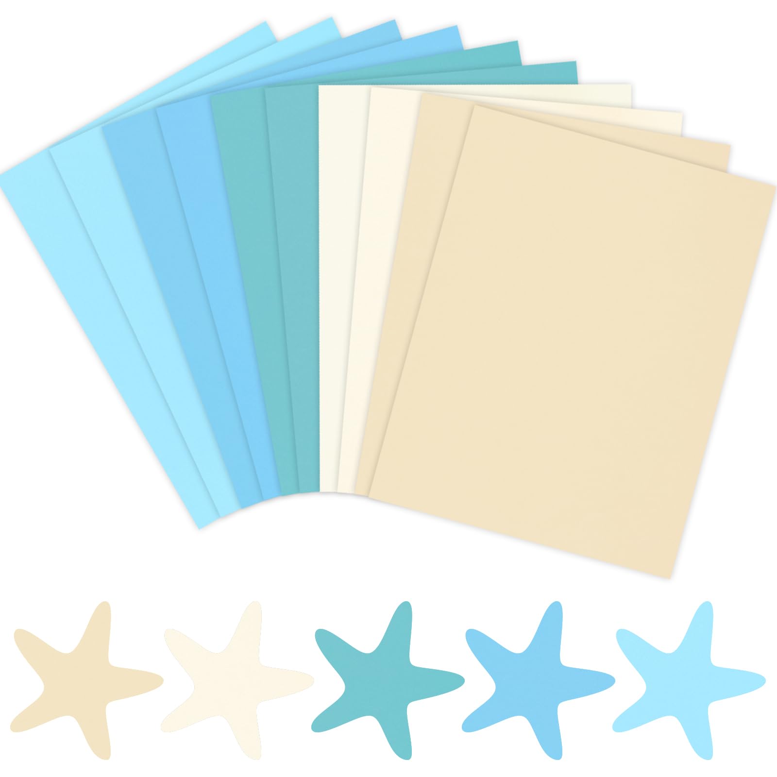 Amazon.com : Whaline 50 Sheets 8.5 x 11 Inch Assorted Pastel Blue ...