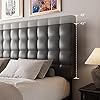 Amazon.com: Feonase Full Size Bed Frame with Square Stitched Headboard ...