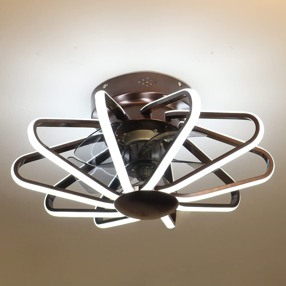 Veunsic Ceiling Fan with Light and Remote Control Modern LED 3 Light ...