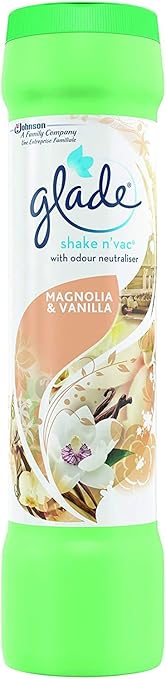 GLADE 6 x Shake 'N' Vac Carpet Freshener 500g Magnolia & Vanilla ...