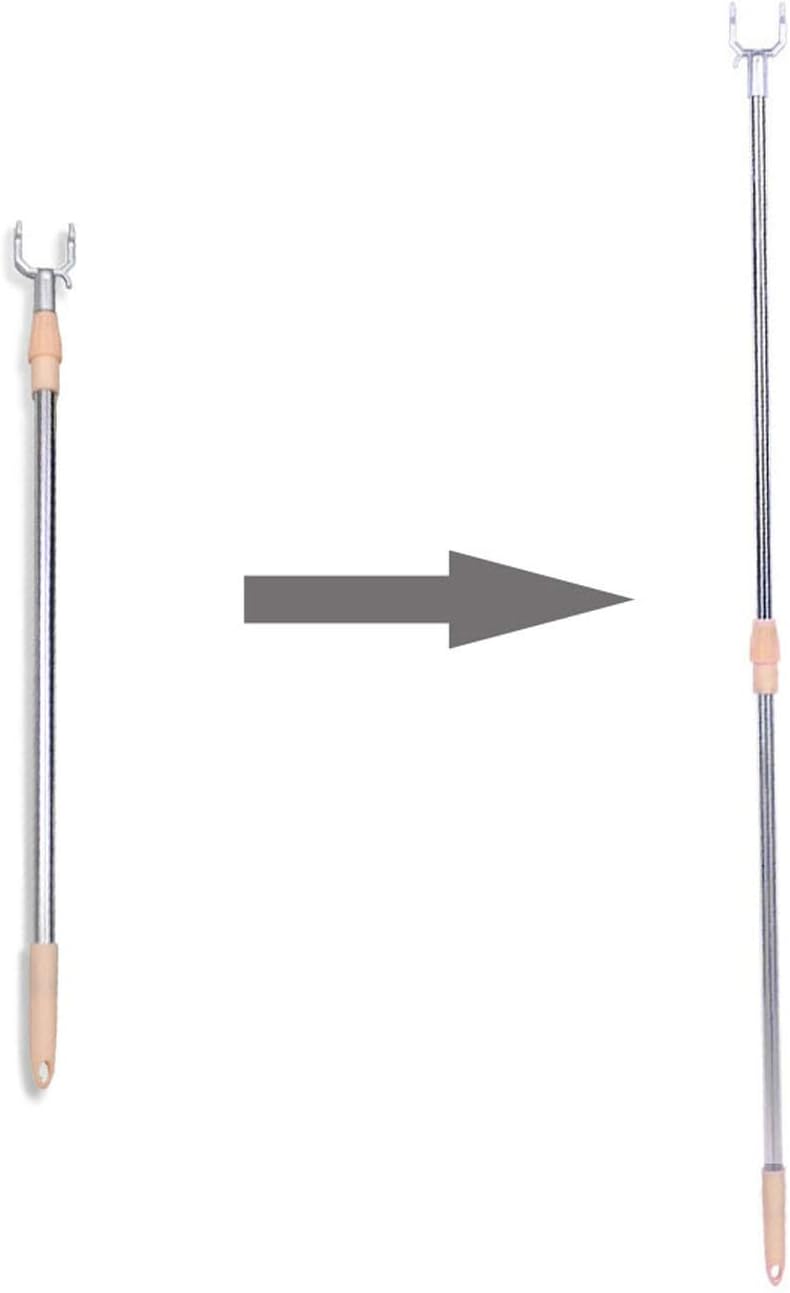 Closet Stick Pole,Closet Hook,Stainless Steel Telescopic Extending ...