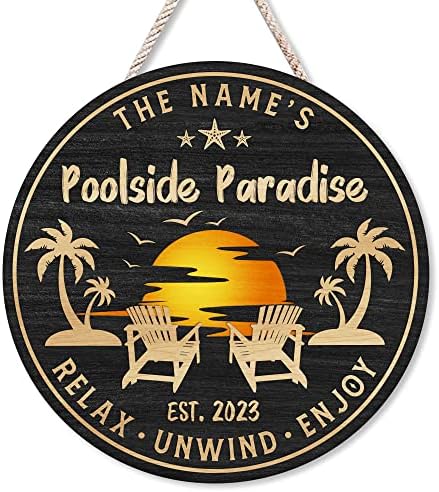 Amazon.com : Hyturtle Personalized Funny Swimming Pool Zone Printed ...
