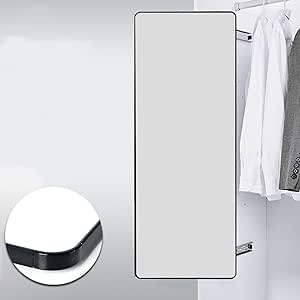 Built-in Push-Pull Invisible Wardrobe Dressing Mirror, Slide Rail ...