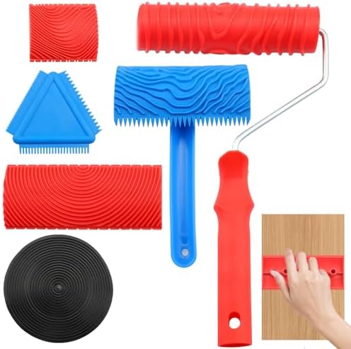 Wood Grain Tool,6PCS Soft Rubber Wood Grain Painting Tool,Texture ...