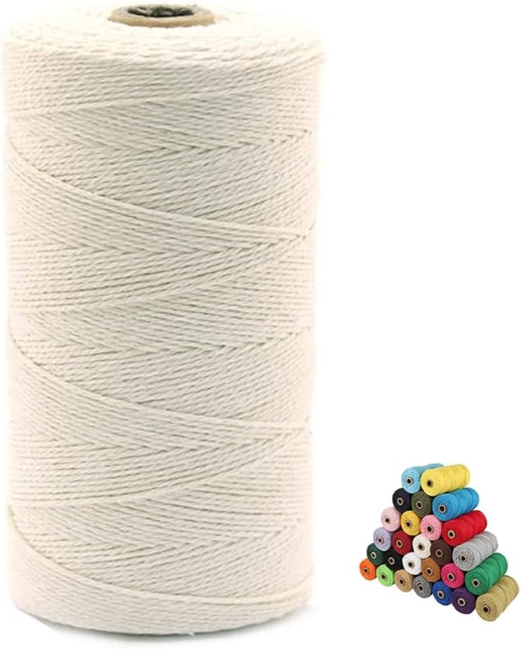 Amazon.com: Tenn Well 4mm Macrame Cord, 165 Feet 3Ply Twisted Cotton ...