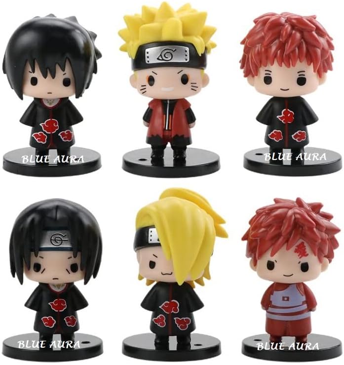 Buy Blue Aura Anime Action Figure Chibi Anime Figurine Height - 7CM ...