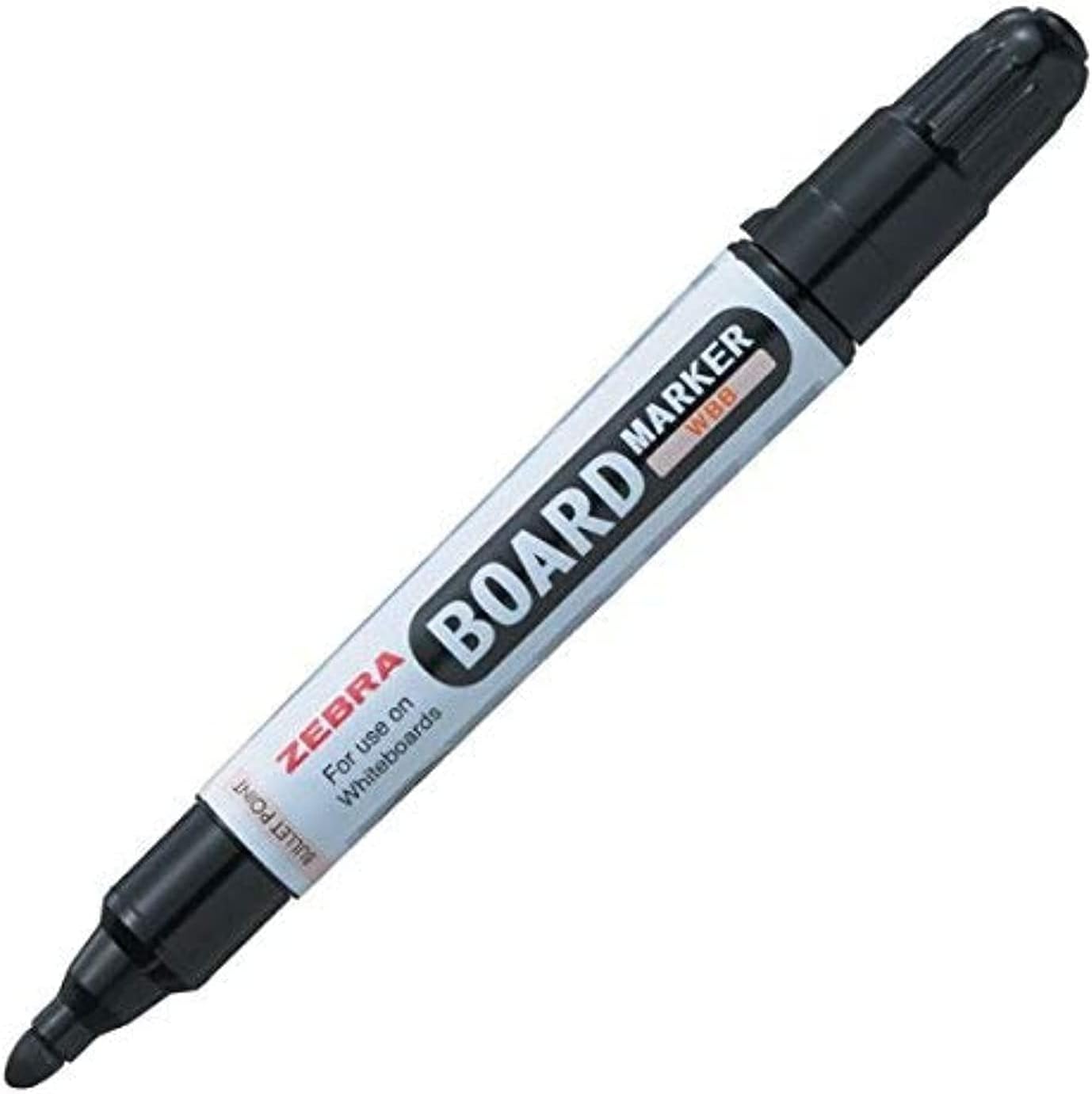 Zebra Large Whiteboard Dry Wipe Marker Pens - Bullet Tip - Black Ink ...