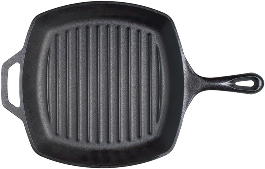 Amazon.com: Lodge L8SGP3 Cast Iron Square Grill Pan, Pre-Seasoned, 10.5 ...