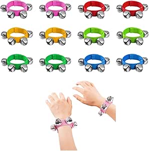 Amazon.co.jp: siawadeky Wrist Bell, Set of 12, Hand Bell, Wristband ...