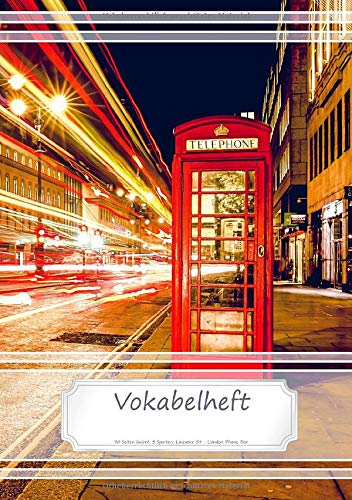 Amazon.com: Vokabelheft DIN A5: 70 Seiten liniert, 3 Spalten, Lineatur ...