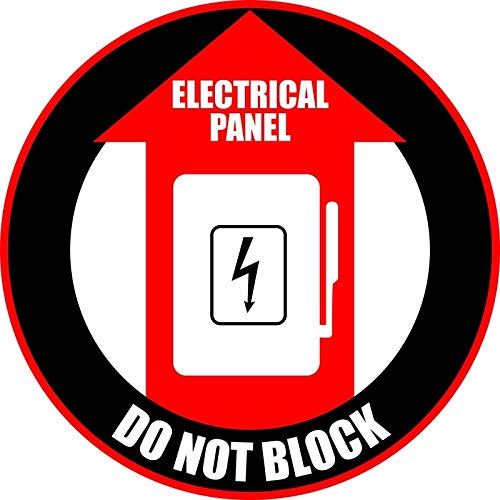Electrical Panel - Do Not Block Floor Sign Sticker Decal 12", Red ...
