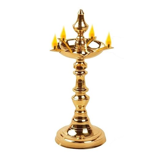 Buy BrassLine (6INCHES) Regional Brass Kerela Fancy Diya Stand (Kuthu ...