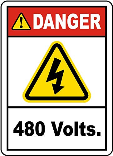 Danger. 480 Volts. Sign Board, Water Proof Signature Board (Sun Sheet ...