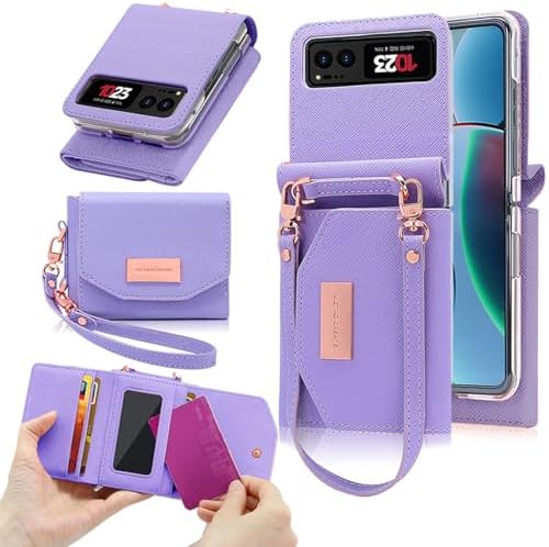 Amazon.com: YQODSZ for Motorola Razr 2023 Wallet Case with Wrist Strap ...