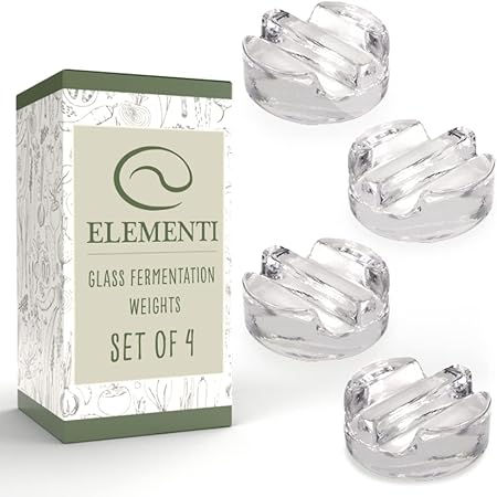 Glass Fermentation Weights for Fermenting | Easy Lift Handles | Set of ...