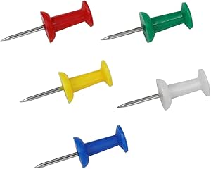 Amazon.com: 100Pcs Colorful Drawing Push Pins Map Tacks Drawing Pins ...