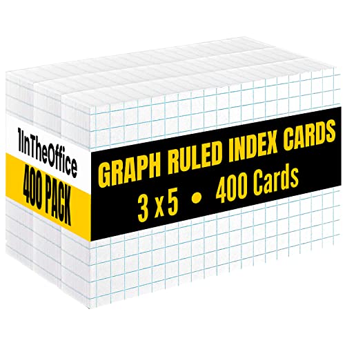 Snapklik.com : Graph Ruled Index Cards 3x5, Index Cards Grid Ruled ...