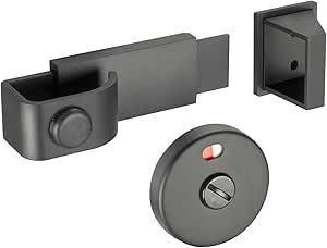 Matte Black Slide Indicator Bolt for Cubicle Doors : Amazon.co.uk: DIY ...