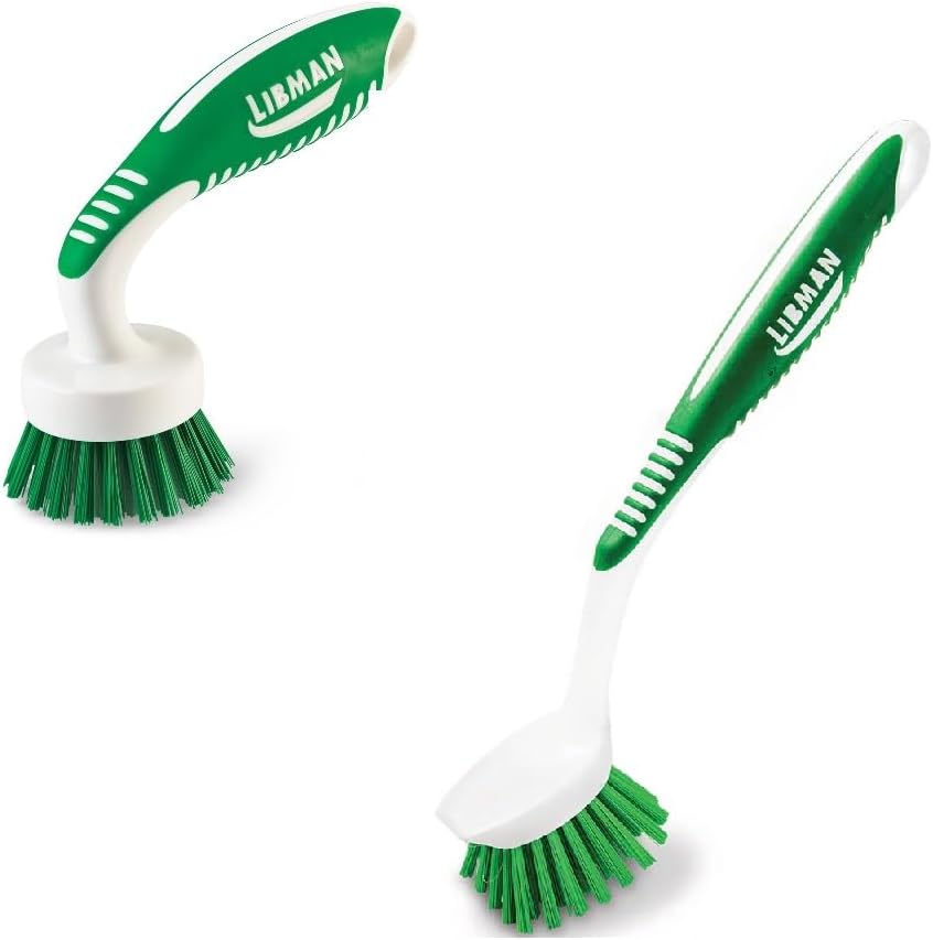Amazon.com: Libman Curved Kitchen Brush 3 Pack or 6 Pack (1 Curved + 1 ...