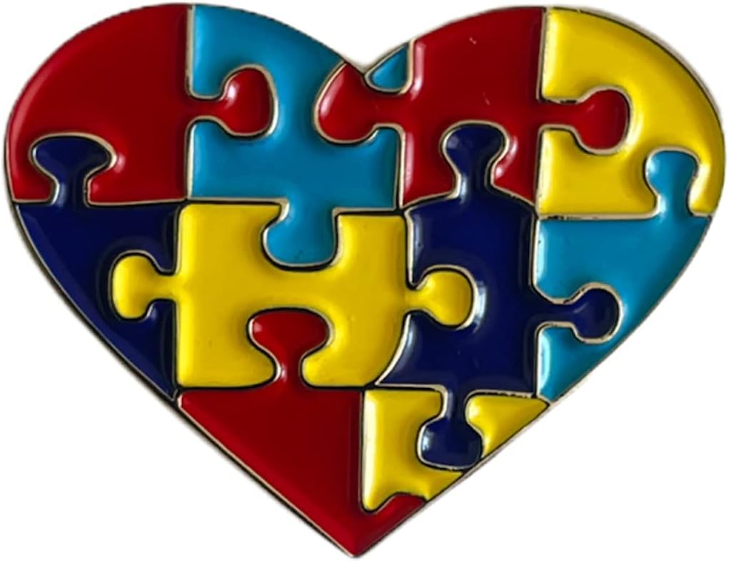 Autism Heart Shaped Awareness Lapel Pin : Amazon.co.uk: Fashion