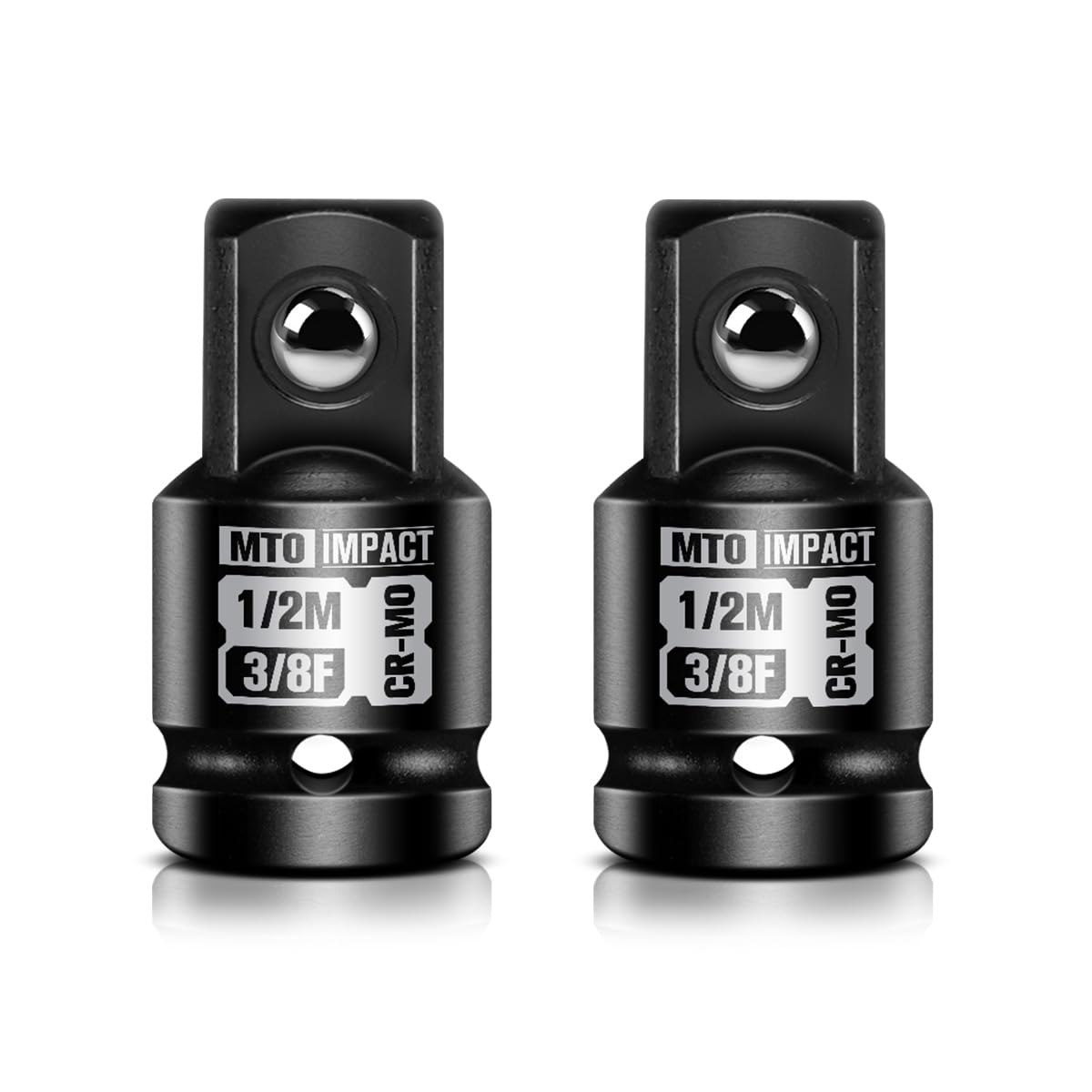 MTO 2-Piece 3/8" Female to 1/2" Male Impact Socket Adapter Set, 3/8 ...