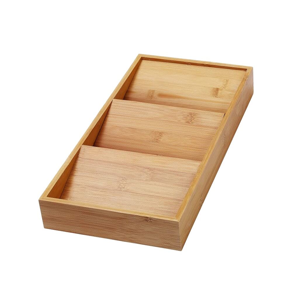 YBM HOME In-Drawer 3-Tier Bamboo Spice Rack Drawer Organizer Tray for ...