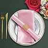 Amazon.com: Eychei 100 Pack Pink Satin Napkins and Napkin Rings Set, 12 ...