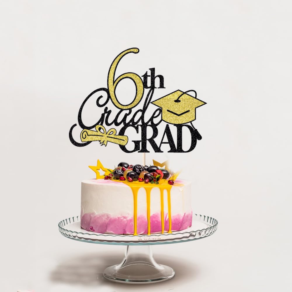 Snapklik.com : 6th Grade Grad Cake TopperClass Of 2025 Graduation Party ...