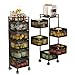 Amazon.com: CLAYHU Rotating Storage Rack with Lockable Casters ...