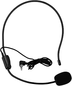 Amazon.com: Head Microphone, Mini 3.5mm Wired Microphone Headset ...