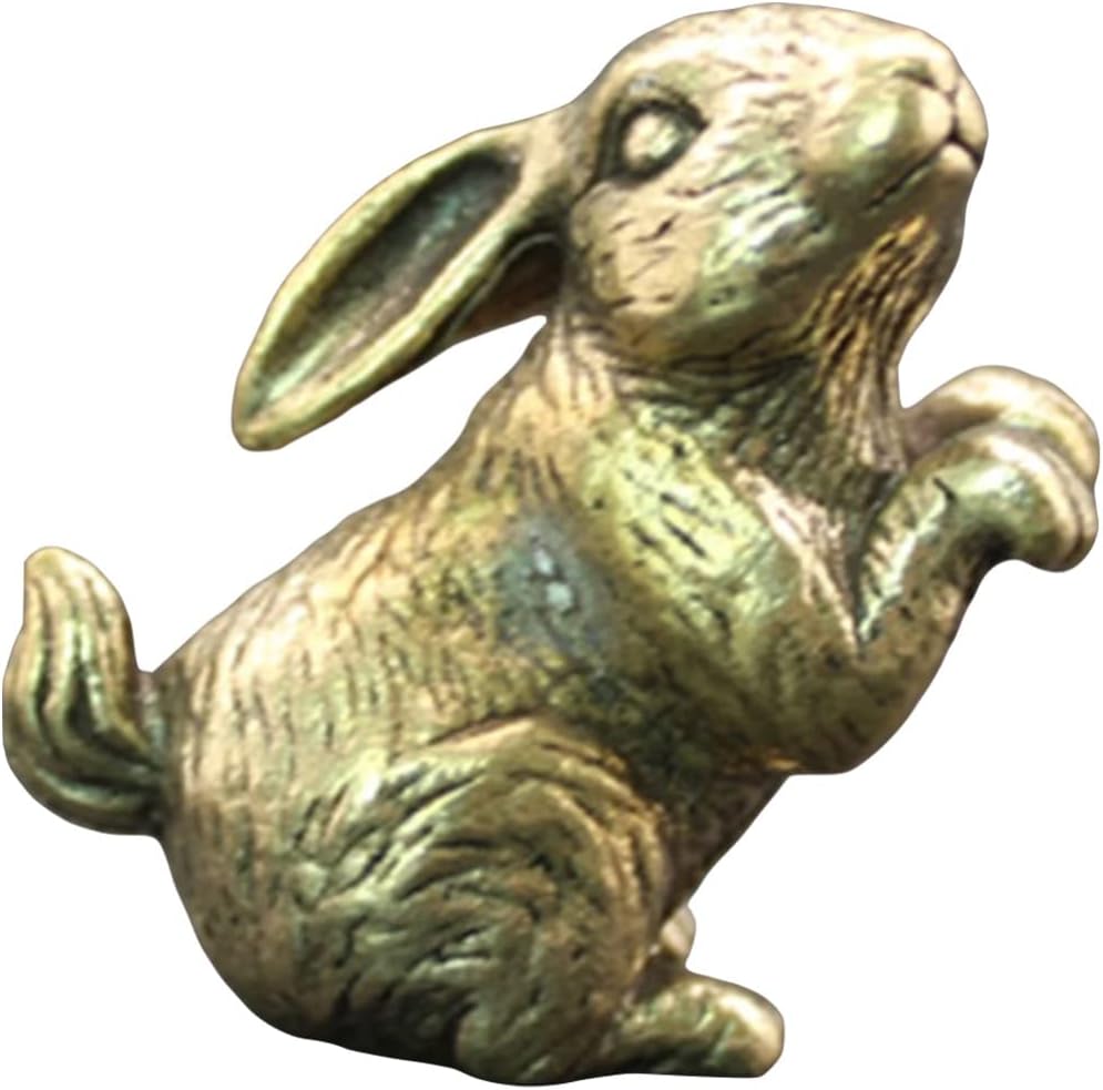 Amazon.com: Acxico 1 Pair Brass Rabbit Figurine Small Rabbit Statue ...