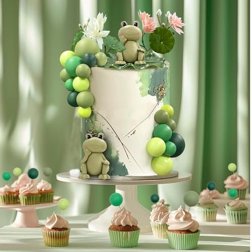 Snapklik.com : 25 PCS Frog Cake Topper Frog Cake Decorations Ball Cake ...