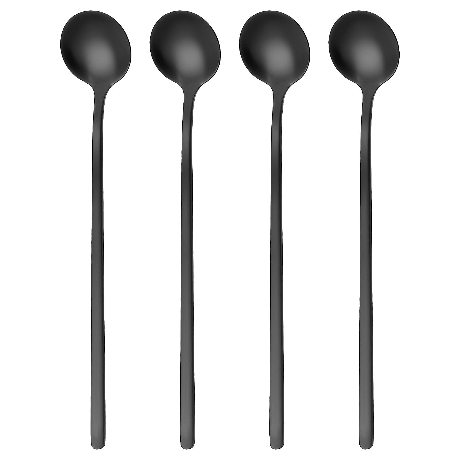 Amazon.com: Gjinxi 4Pcs Satin Black Stainless Steel Coffee Spoons, 6.7 ...