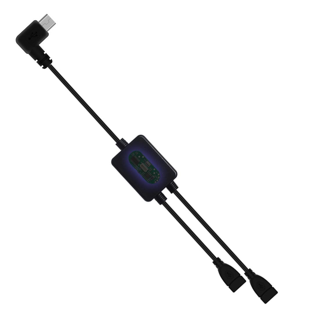Amazon.com: AWADUO 90 Degree Micro USB Male to Female Splitter 1 in 2 ...