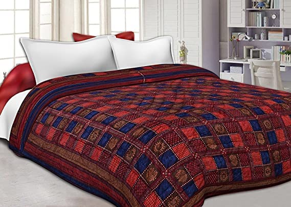 Buy Click Tick 300 TC Double Bed Organic Cotton Jaipuri Razai Bed ...