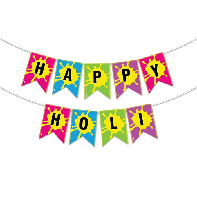 Festiko Holi Banner for Holi Decoration Celebration Colourful Party ...