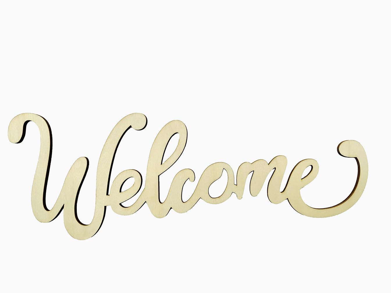 Amazon.com: 5pcs Welcome Wood Cutout Sign Unfinished Wooden Letter ...