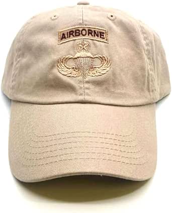 Amazon.com: Auto Medals Airborne Embroidered DCU Beige Baseball Cap/Hat ...