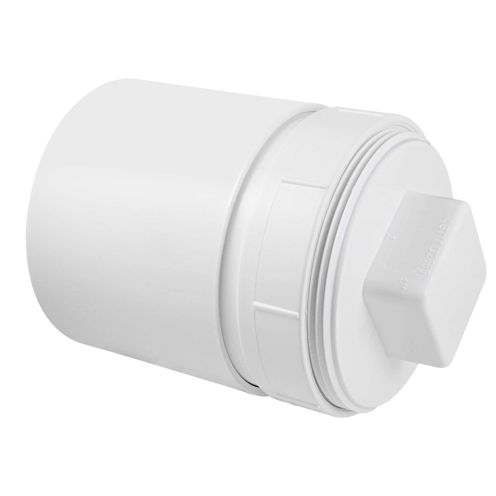 Amazon.com: 4" PVC Sewer Cleanout Adapter with Plug Pipe Fitting, PVC ...