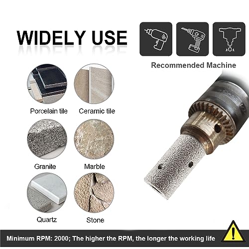 SHDIATOOL Diamond Finger Milling Bits 10mm, Grinding Bits with HEX ...