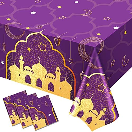 Amazon.com: Buryeah 3 Pcs Arabian Tablecloth Arabian Party Decorations ...
