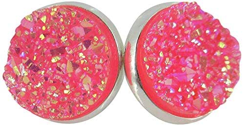 Amazon.com: Summerfield Collection Silver-tone Solid AB Faux Druzy ...