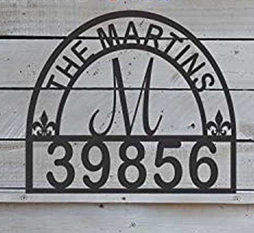 Amazon.com: Large Arched Mailbox Plaque, with Monogram Initial, Address ...
