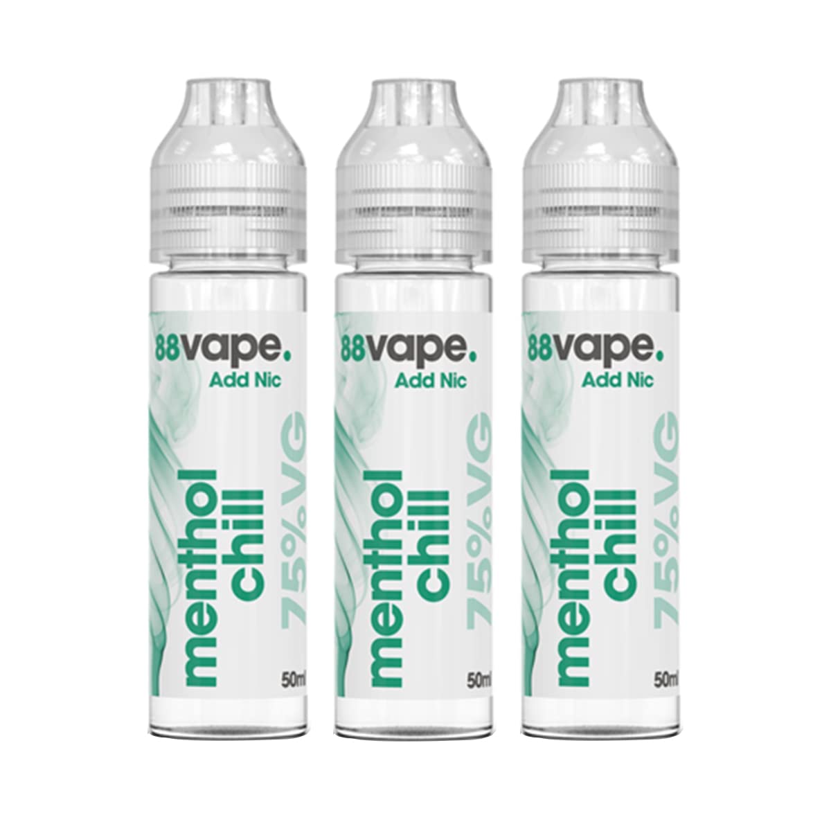 88 Vape E Liquid Menthol Chill Vape Juice 50ml Pack Of 3 - 75% VG No ...