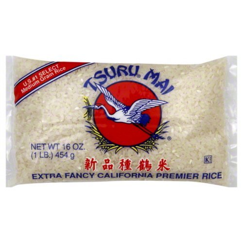 Amazon.com : Tsuru Mai Extra Fancy California Premier Rice 1 lb - Pack ...