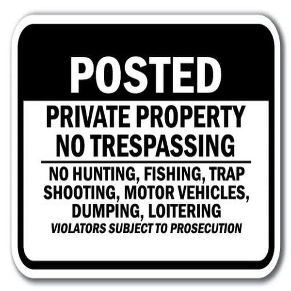 Amazon.com : Posted Private Property No Trespassing No Hunting, Fishing ...