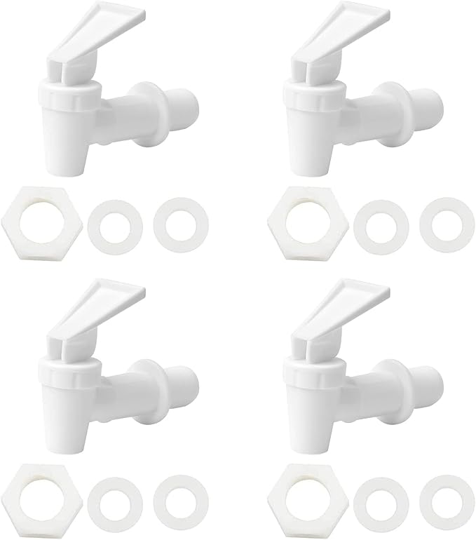4 Pieces Universal Water Dispenser Tap Replacement, Plastic Push Type ...