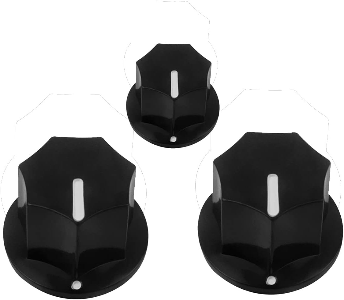 Amazon.com: Fender Pure Vintage 1965 Jaguar Skirted Knobs, Black : Musical Instruments