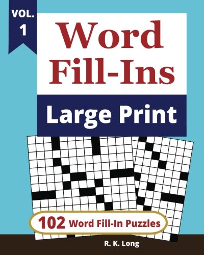 Amazon.com: Word Fill-Ins Large Print, Volume 1: 102 Word Fill-In ...