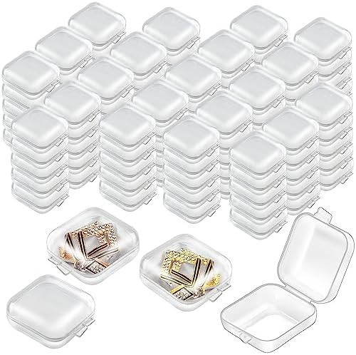 Amazon.com: Mototo 60 Pieces Mini Plastic Jewelry Box Clear Storage Box ...